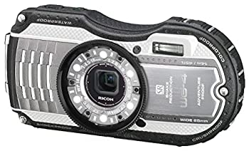 【中古品】RICOH 防水デジタルカメラ RICOH WG-4 シルバー 防水14m耐ショック2.0m耐寒(中古品)