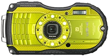 【中古品】RICOH 防水デジタルカメラ RICOH WG-4 ライムイエロー 防水14m耐ショック2.(中古品)
