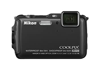 【中古品】Nikon デジタルカメラ AW120 防水 1600万画素 クールブラック AW120BK(中古品)