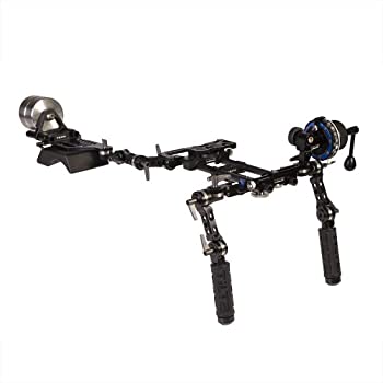 【中古品】Ikan tt-03-tl DSLR Shoulder Rig w/フォローフォーカスとカウンタウェイト(中古品)