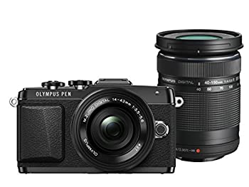 【中古品】OLYMPUS PEN E-PL7 EZダブルズームキット ブラック ミラーレス一眼 E-PL7 E(中古品)