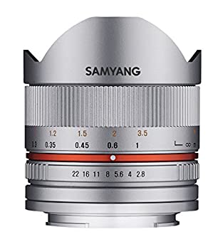 【未使用 中古品】SAMYANG 単焦点魚眼レンズ 8mm F2.8 II シルバー フジフイルム X用 APS-C用(中古品)