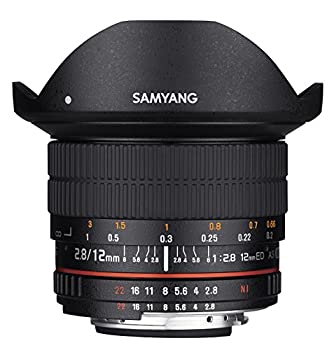 【未使用 中古品】Samyang 12mm F2.8 超広角魚眼レンズ Pentax DSLRカメラ用 - フルフレーム (中古品)