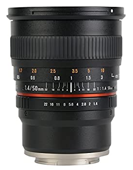 【中古品】SAMYANG 単焦点標準レンズ 50mm F1.4 キヤノン EOS M用 フルサイズ対応(中古品)