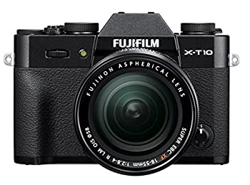 【中古品】FUJIFILM ミラーレス一眼 X-T10 レンズキット ブラック X-T10LK-B(中古品)