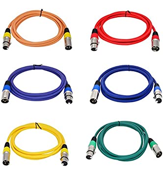 【未使用 中古品】カラーXLRケーブルjLTpH 2?M / 6.5ft Professionalオーディオパスケーブル(中古品)