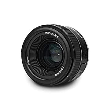 【未使用 中古品】YONNUO YN35mm F2ニコンDSLRカメラ用レンズ1：2 AF / MF広角固定/プライム (中古品)
