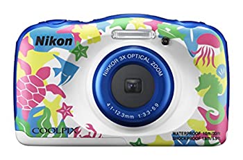 【中古品】Nikon デジタルカメラ COOLPIX W100 防水 W100MR クールピクス マリン(中古品)