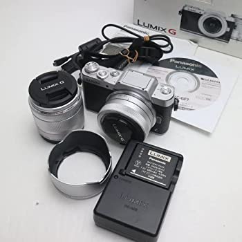 【中古品】Panasonic ミラーレス一眼カメラ DMC-GF7 ボディ単体(ブラック×シルバー)(中古品)