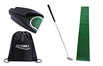 【中古品】Posma PG010F 自動戻りPutting Cup，Miniゴルフ住宅用練習マットPortable運(中古品)