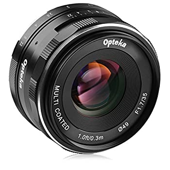 【中古品】Opteka 35mm f/1.7 HD MC マニュアルフォーカス プライムレンズ Fuji Xマウ(中古品)