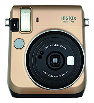 【中古品】FUJIFILM インスタントカメラ チェキ instax mini 70 ゴールド INS MINI 70(中古品)