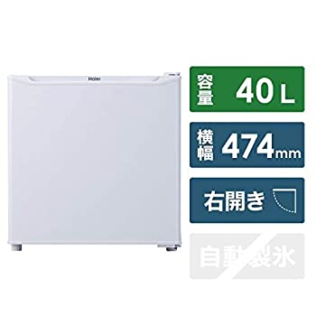 【未使用 中古品】ハイアール 40L 1ドア冷蔵庫（直冷式）ホワイト【右開き】Haier JR-N40H-W(中古品)