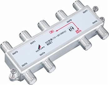 【中古】(未使用･未開封品)DXアンテナ 屋内用8分配器 1端子通電 8DE1
