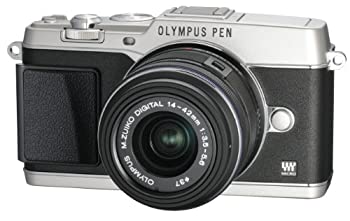 【中古】OLYMPUS ミラーレス一眼 PEN E-P5 14-42mm レンズキット(ビューファインダー VF-4セット) シルバー E-P5 14-42mm LKIT SLV