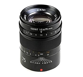 【中古】(未使用･未開封品)KIPON 単焦点レンズ IBERIT (イベリット) 75mm f / 2.4レンズfor Leica M Frosted Black(つや消し ブラック)