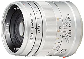 【中古】KIPON 単焦点レンズ IBERIT (イベリット)?50mm f / 2.4レンズ for Sony Eレンズ Frosted Silver(つや消し シルバー)
