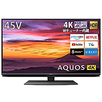 【中古】シャープ 4K チューナー内蔵 液晶 テレビ Android TV HDR対応 N-Blackパネル AQUOS 45V型 4T-C45BN1