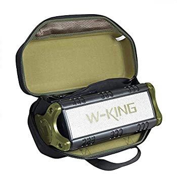 【中古】(未使用･未開封品)Hermitshell ハードトラベルケース W-King 50W ワイヤレスBluetoothスピーカー用 (ブラック+グリーン)