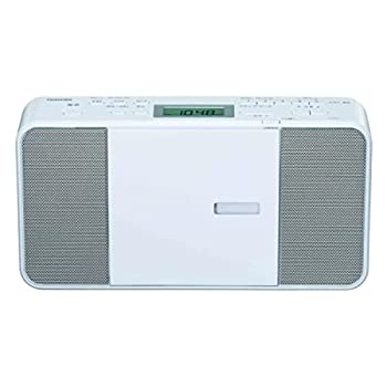 【中古】(未使用･未開封品)東芝 CDラジオ TY-C251(W) コンパクト スリム ボディー 縦型 ワイドFM 対応 外形寸法 280×149×63mm 質量 約1.2kg