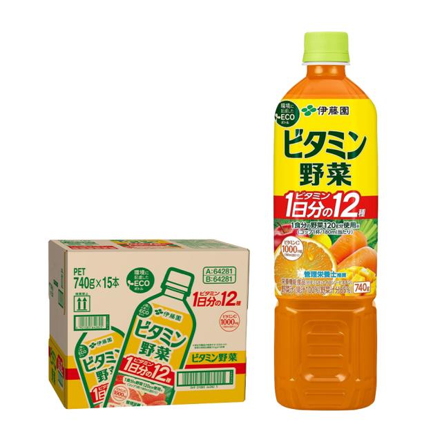 送料無料 伊藤園 エコボトル ビタミン野菜 740g×1ケース/15本の通販はau PAY マーケット - リカーBOSS | au PAY マーケット－通販サイト