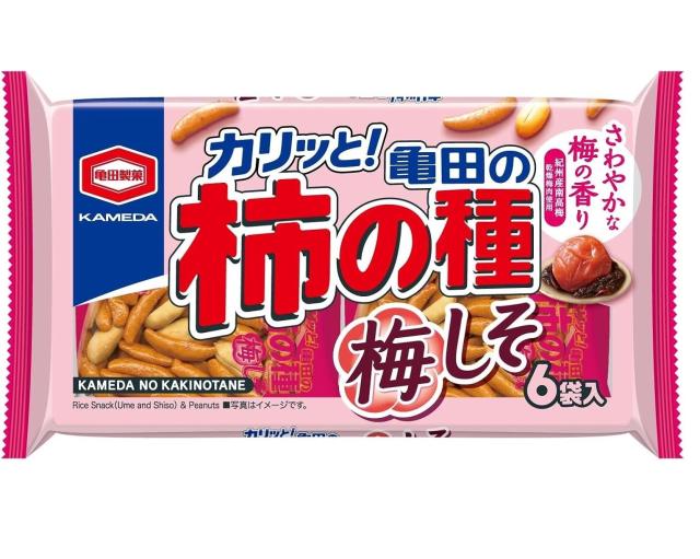 送料無料 亀田製菓 亀田の柿の種 梅しそ 6袋詰×3ケース/36袋
