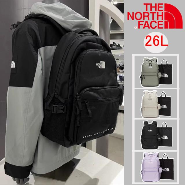 THE NORTH FACE SUPER PACK 26L 韓国限定 日本未入荷 ホワイトラベル 中学生 高校生 大学生 男女兼用 シンプルミニポーチ お得 韓国 正規品 26L 大容量