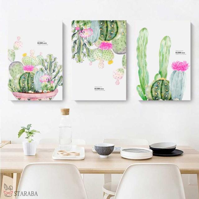 3枚セット 多肉植物 サボテン 絵画 インテリア ファブリック 植物 人気 モダン 40×30cm 装飾 インテリア アートパネル 壁掛け 壁絵 ホの通販はau PAY マーケット ...