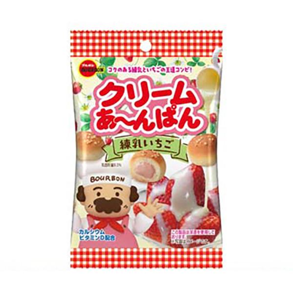 ブルボン クリームあ〜んぱん練乳いちご袋 38g 80コ入り 2025/09/16発売 (4901360364893c)