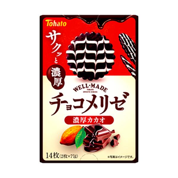 東ハト チョコメリゼ 濃厚カカオ 14枚（2枚×7包） 60コ入り 2025/03/24発売 (4901940380114c)
