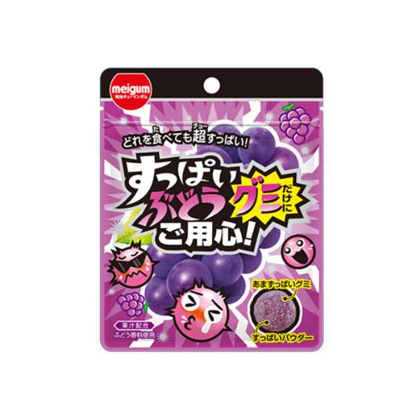 明治チューインガム すっぱいぶどうグミだけにご用心 28g 120コ入り 2025/08/04発売 (4902744037129c)