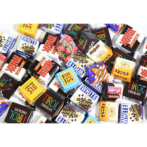 (地域限定送料無料) 大量！みんな大好き！大粒チロルチョコ（150コ）と小粒チロルチョコ（108コ）セット おかしのマーチ クール便 (omtma6274kk)