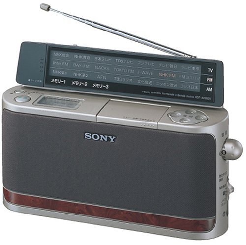 SONY TV(1ch-12ch)/FM/AMラジオ ICF-A100V-N(中古品)