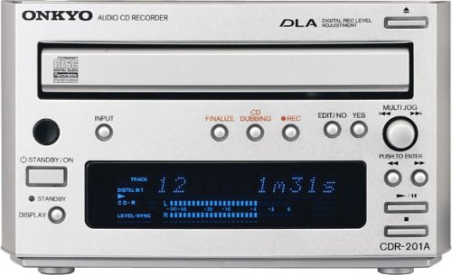 ONKYO INTEC155 オーディオCDレコーダー シルバー CDR-201A(S)(中古品)