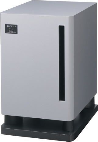 ONKYO アンプ内蔵サブウーファーシステム 75W SL-057(S) /シルバー(中古品)