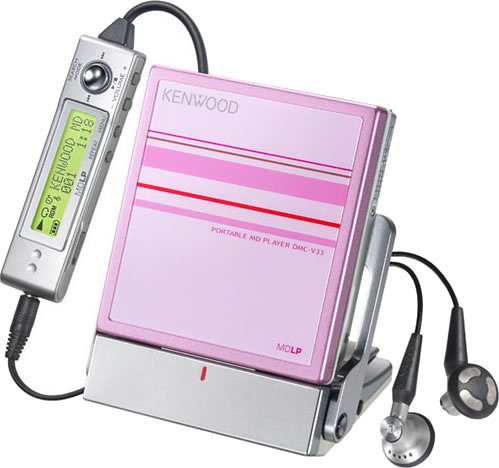 KENWOOD DMC-V33-P ポータブルMDプレイヤー ピンク(中古品)