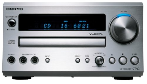 ONKYO CD/FMチューナーアンプ 60W+60W シルバー CR-D1(S)(中古品)