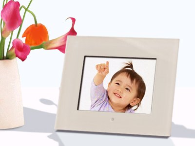 ドリームメーカー デジタル フォトフレーム8インチ ホワイト WAシリーズ DM(中古品)