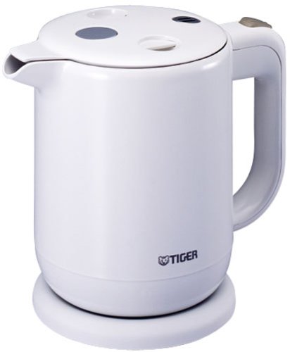 飲みたいときにサッと沸く! TIGER 電気ケトル 0.8Lホワイト PFV-G080-W(中古品)