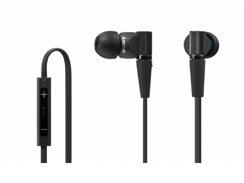 SONY カナル型イヤホン iPhone/iPod/iPad対応リモコン・マイク付 ブラック (中古品)