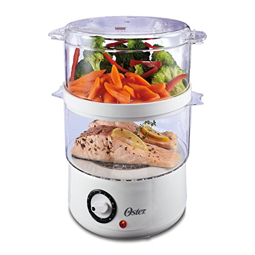 Oster 5-quart Food Steamer ckststmd5-w、ホワイト(中古品)