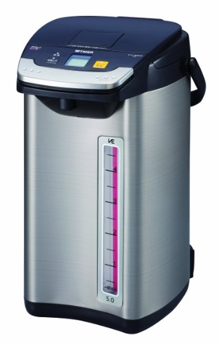 タイガー 魔法瓶 電気 ポット 5L ブラック 蒸気レス 節電 VE 保温 とく子さ(中古品)
