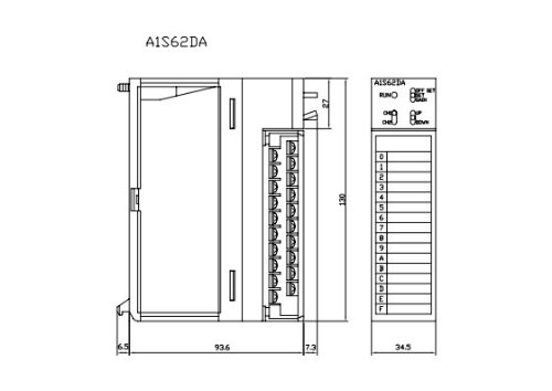 三菱電機 A1S62DA(中古品)