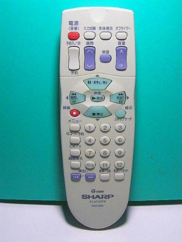 シャープ テレビ ビデオリモコン GA214SA(中古品)