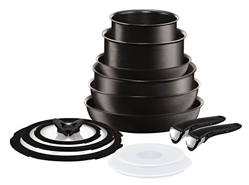 Tefal (T-Fal) Ingenio 13 Piece Induction Pan Set with Detachable Handl(中古品)