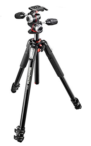 Manfrotto プロ三脚 055シリーズ アルミ 3段 + RC2付3Way雲台キット MK055X(中古品)