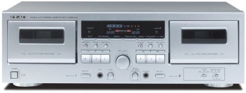 TEAC ダブルオートリバースカセットデッキ シルバー W-890RMK2-S(中古品)