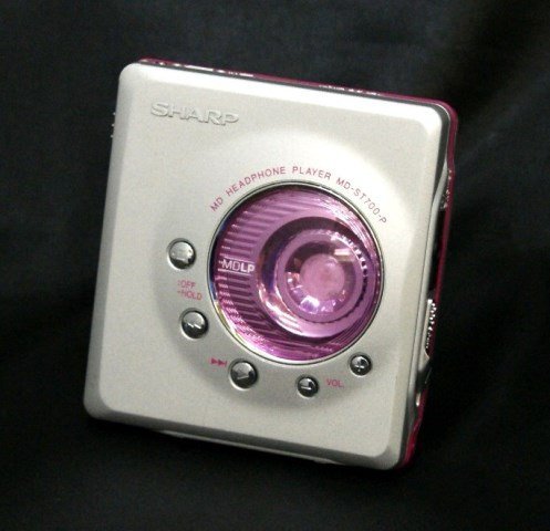 SHARP シャープ MD-ST700-P ピンク ポータブルミニディスクプレーヤー MDLP(中古品)