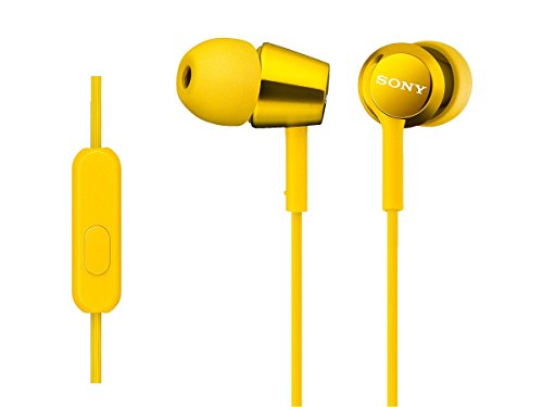 ソニー SONY イヤホン MDR-EX150AP : カナル型 リモコン・マイク付き イエ (中古品)