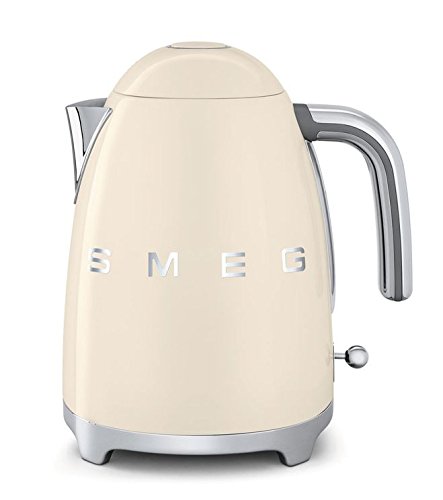 Smeg KLF01CRUS 50's Retro Style Aesthetic Electric Kettle, Cream by Sm(中古品)